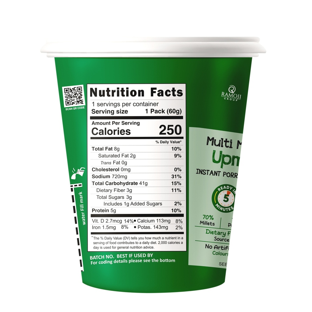 Priya Sabala Multi Millet Upma Instant Cup > Instant Meal Cups - Just ...